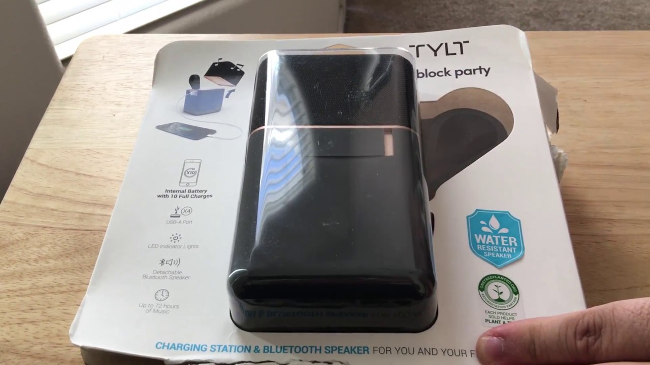 TYLT Block Party 20k mAh Battery & Bluetooth Speaker Unboxing 10-20-17 ...