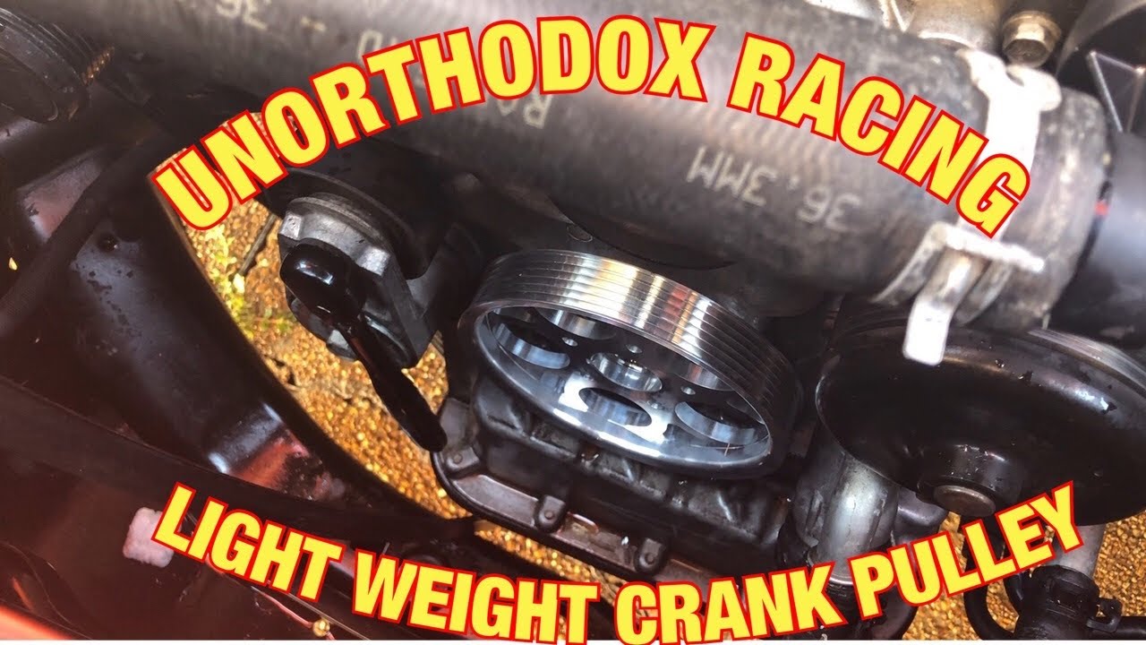 UNORTHODOX RACING LIGHT WEIGHT CRANK PULLEY INSTALL - YouTube