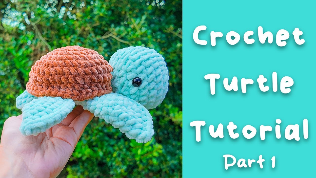 Crochet Turtle Tutorial - Free Crochet Pattern Jumbo Turtle Part 1 - YouTube
