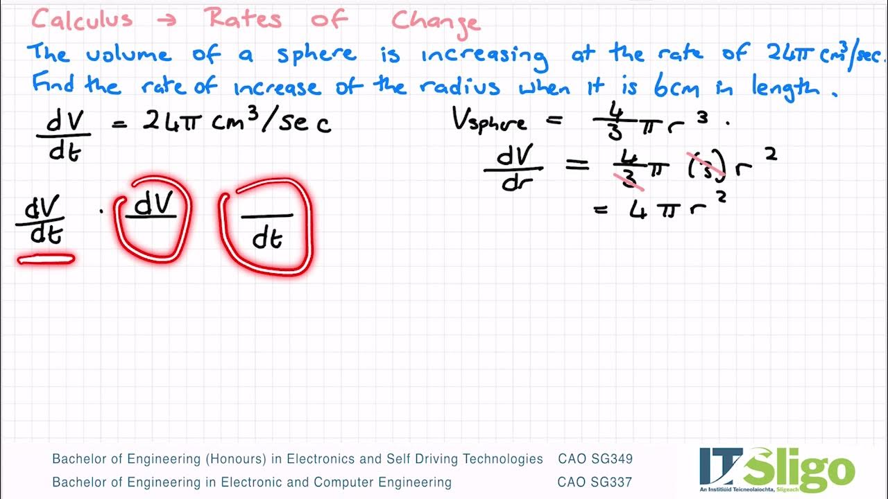 Calculus Rates of Change Example 1 Leaving Cert Higher Level Maths ...