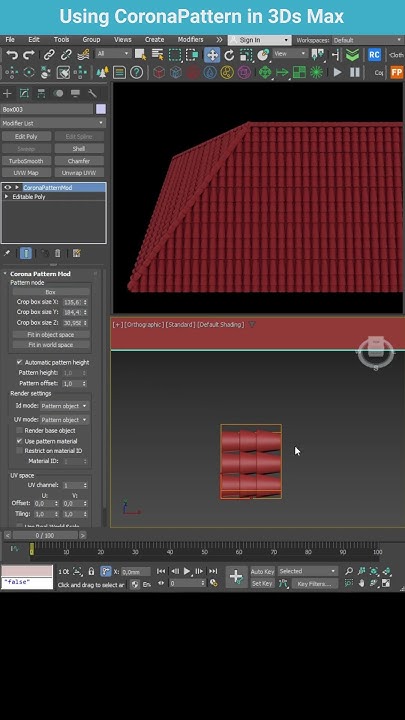 Using CoronaPattern for Tile Roofs in 3ds Max and Corona Render | Quick Tip #shorts #3dsmax ...