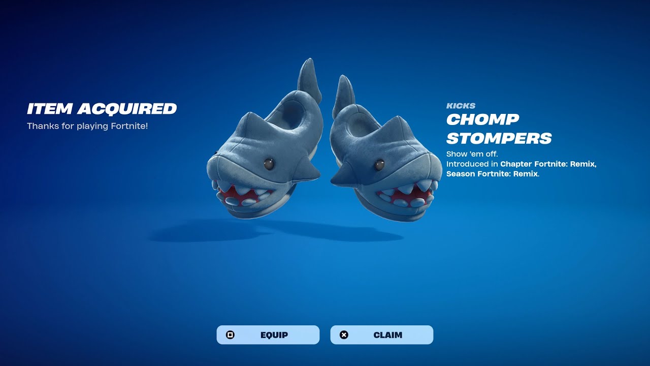 When And How to Get Chomp Stompers Kicks FREE In Fortnite (Unlocked ...