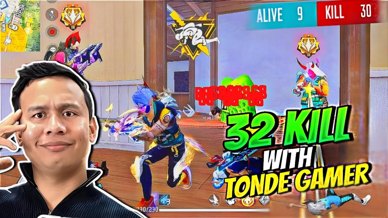 32 Kill Tonde Gamer and Me 😈😱 99% Headshot Rate ⚡️ Duo vs Squad | Free ...