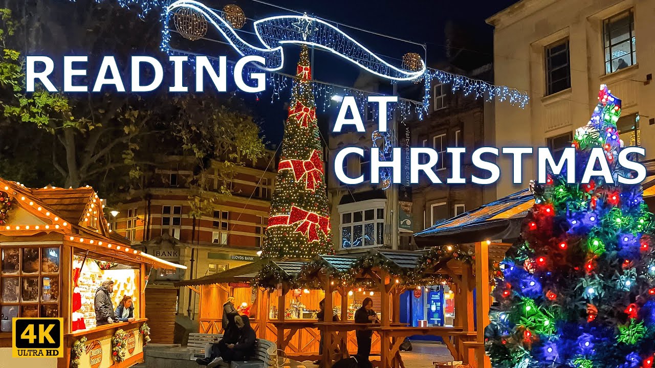 Reading Christmas Lights and Christmas Market | 4K - YouTube