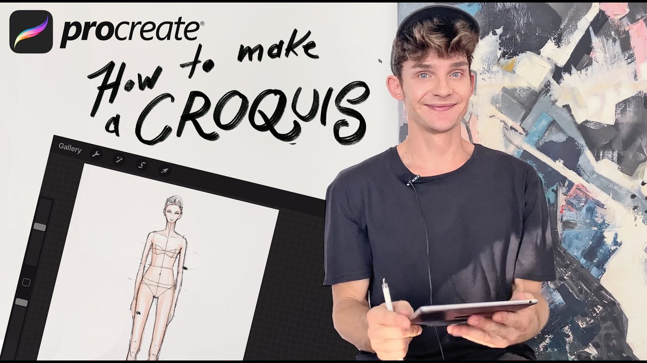 How to sketch a cool croquis for fashion design - with Procreate - YouTube