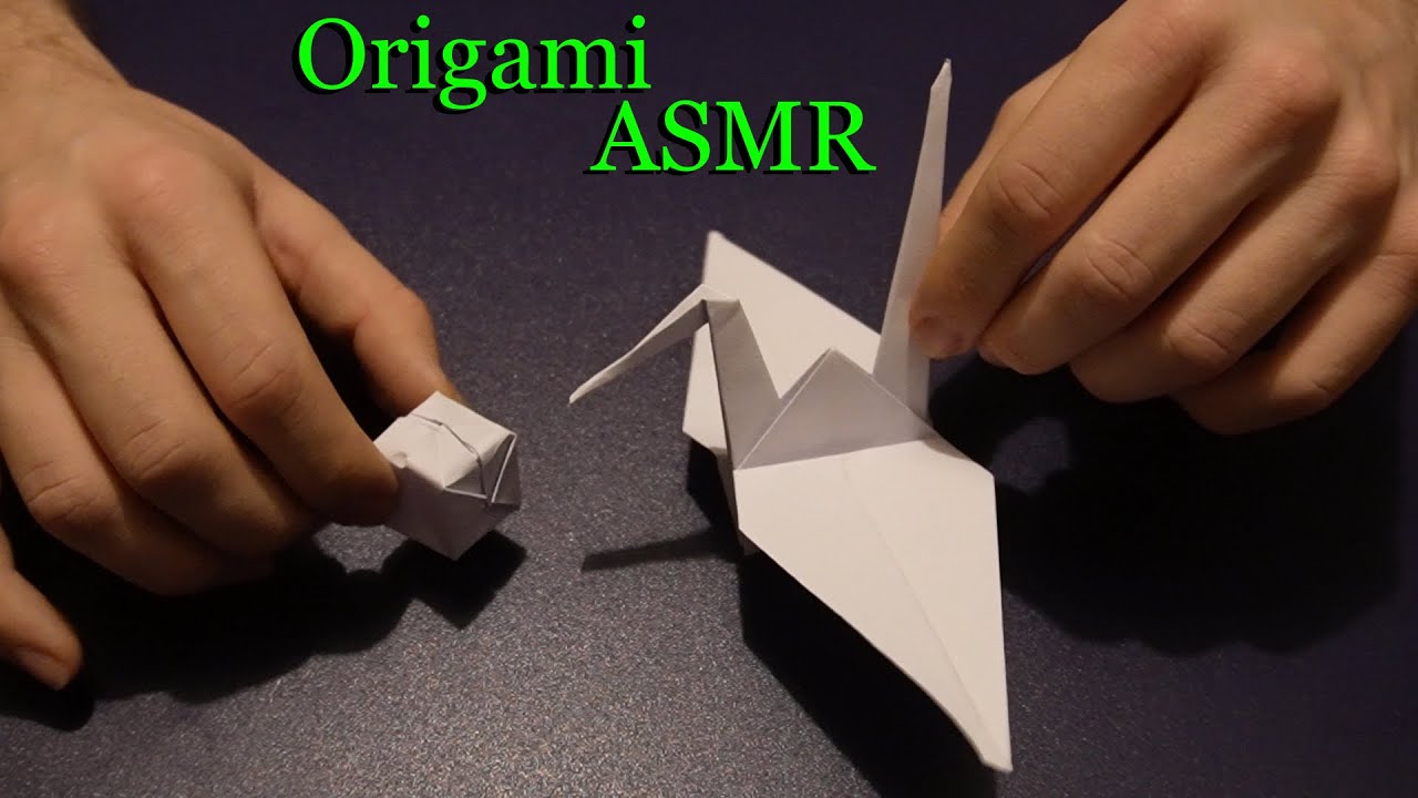 ASMR Origami, Paper Crane and Paper Box | Focused task, Paper sounds ...