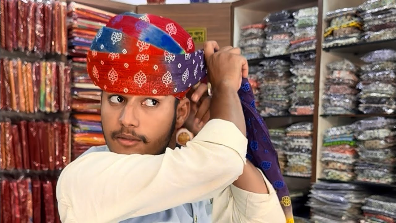 राजस्थानी गोल साफा कैसे बांधे #rajasthanisafa Rajasthani gol safa kaise ...