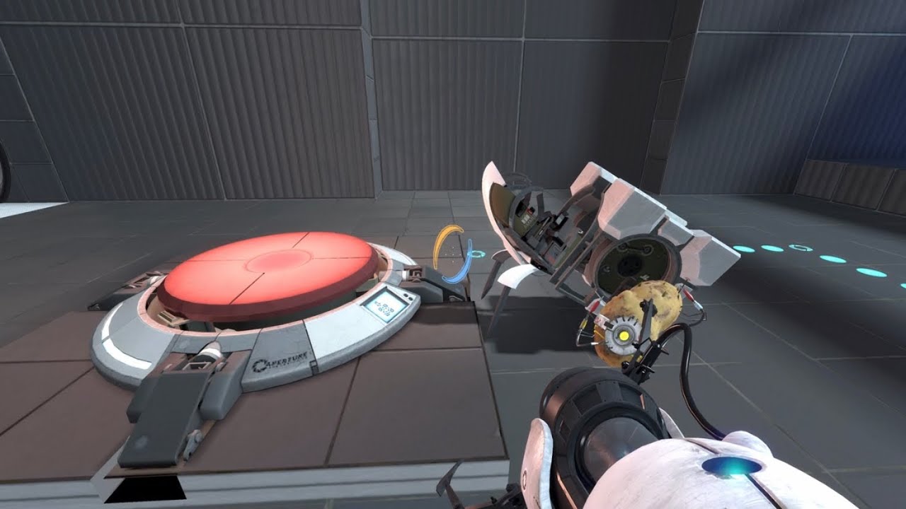 ten minutes of a cube turret fail to get on a button - YouTube