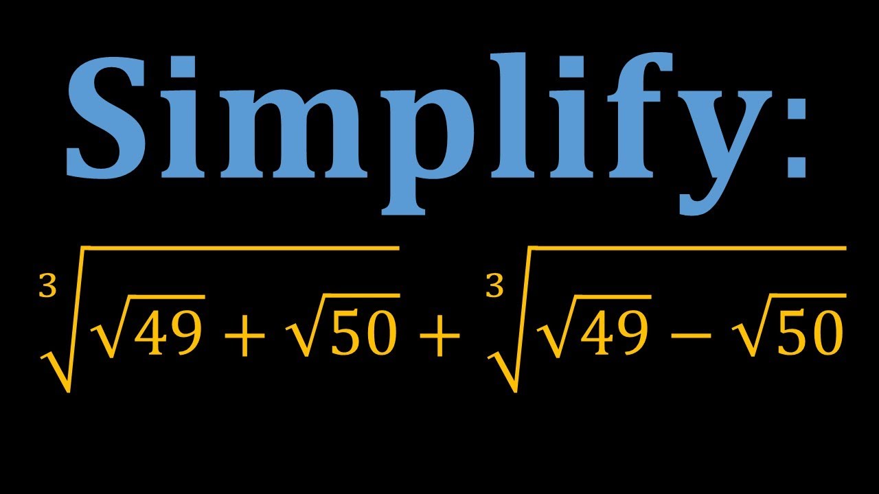 How To Simplify This Radical Expression? #maths - Youtube