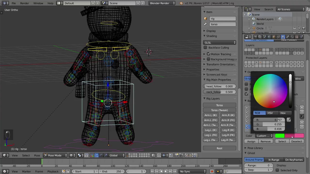 Bone Layers | Blender 2.79 Fundamentals - YouTube