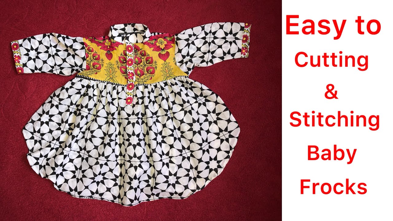 Easy Frock Cutting and Stitching for Begginers || Top frock cutting and ...