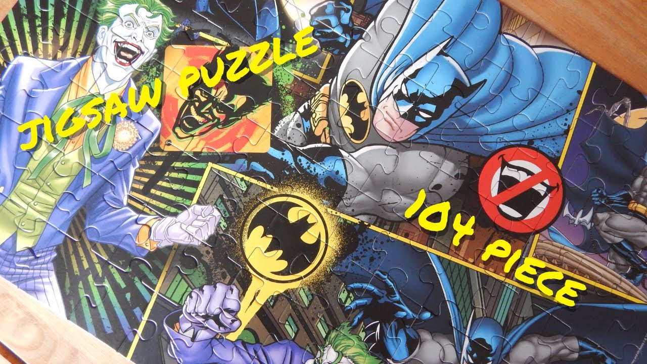 batman jigsaw puzzle 104 piece time lapse - YouTube