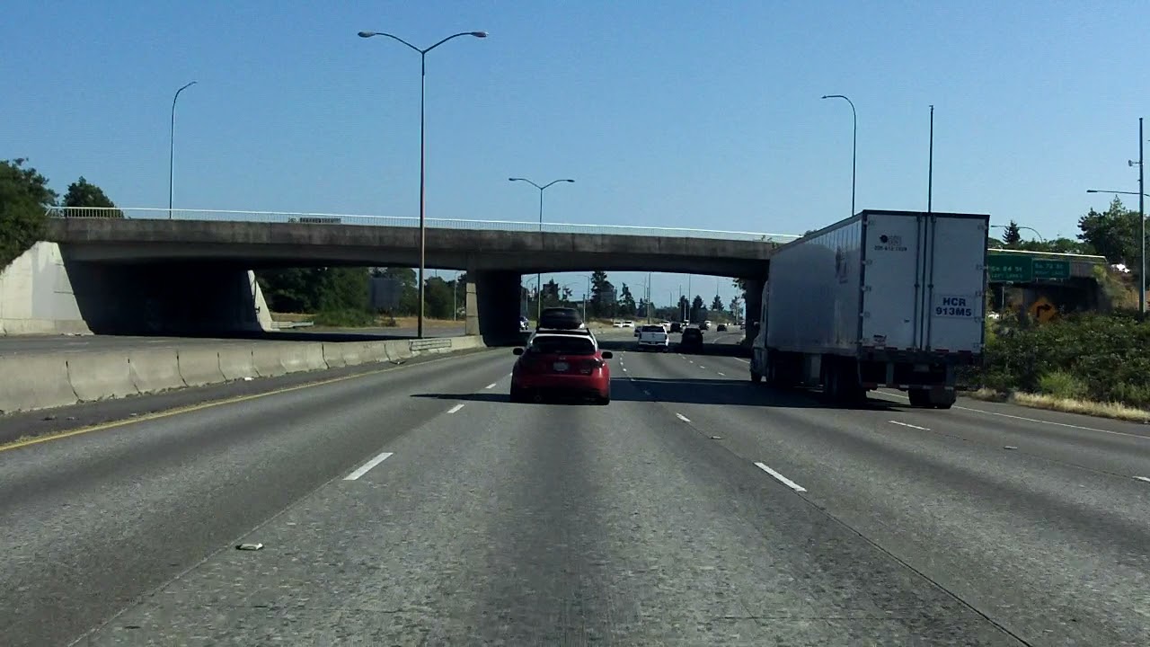 Interstate 5 - Washington (Exits 132 to 125) southbound - YouTube