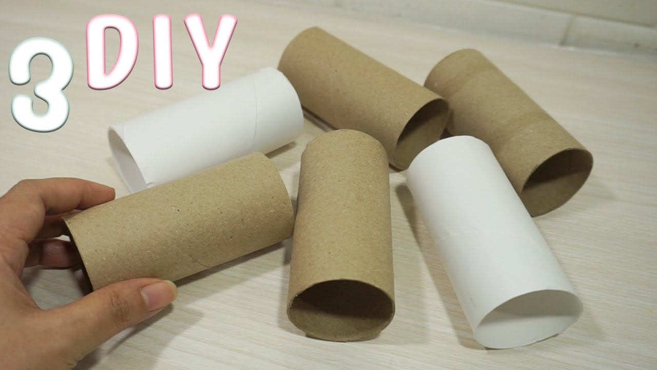 Turn empty tissue rolls into something practical. Here are three ideas ...