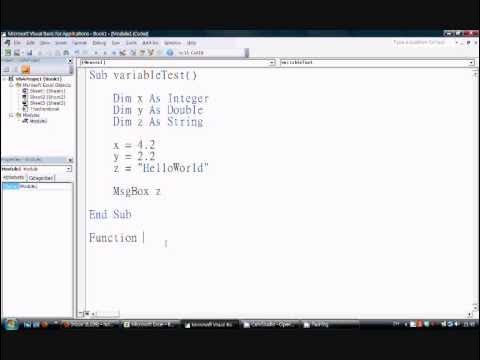 Excel VBA for Derivatives Trading (Cantonese) Tutorial 2: Basics of VBA - YouTube