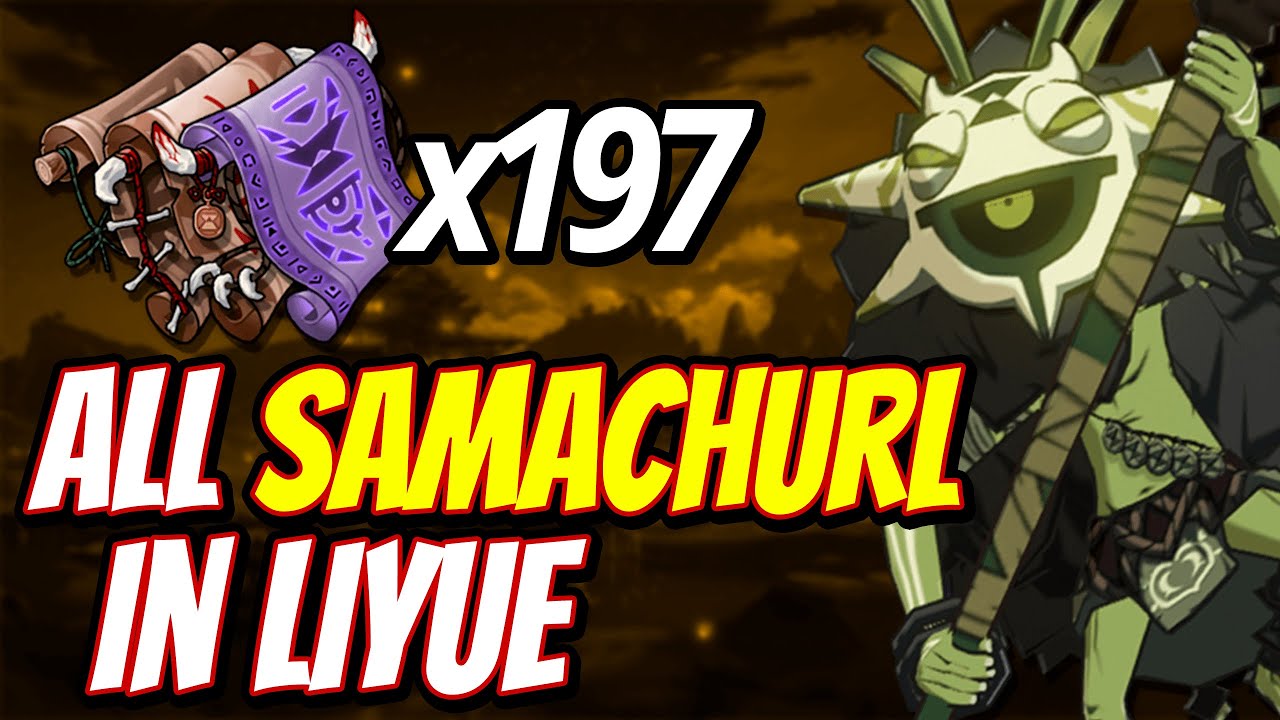 Samachurls All locations in Liyue FAST FARMING ROUTE | Genshin Impact 2 ...