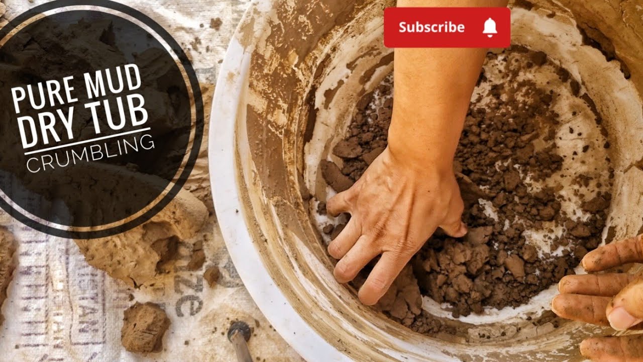 soft pure mud Dry tub crumbling #asmrsleep #puremud - YouTube