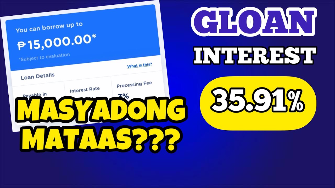 INTEREST RATE SA GLOAN CASH LOAN BY GCASH - YouTube