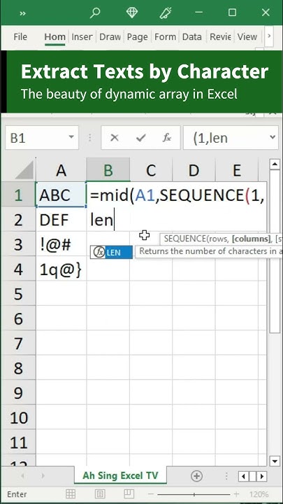 Split texts into columns using Excel functions - YouTube
