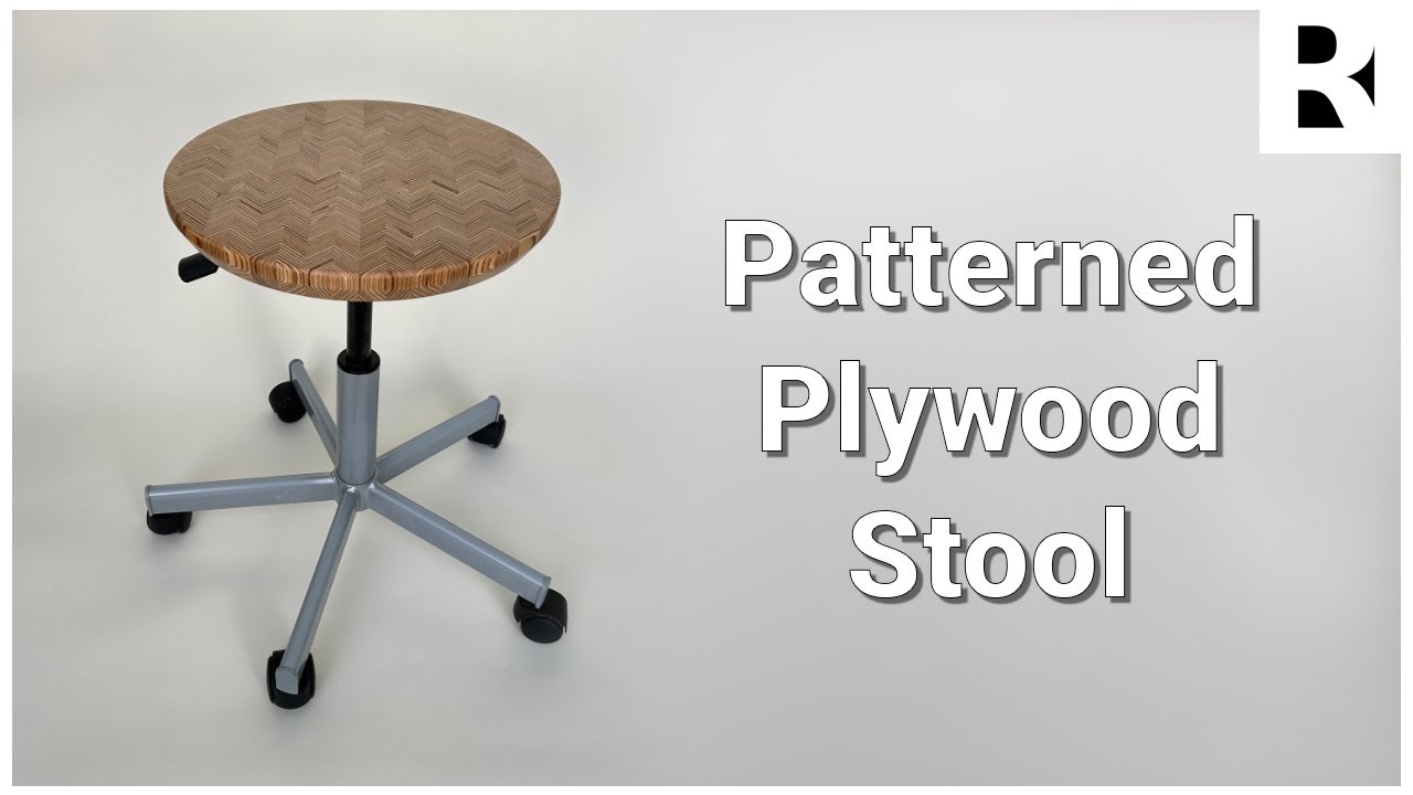 DIY Upcycling Project: A Patterned Plywood Stool - YouTube