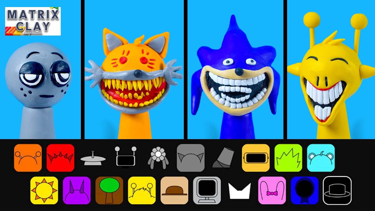 DIY: Incredibox Sprunki Mixed SONIC Tapes, TAILS Tapes With Clay | Clay ...