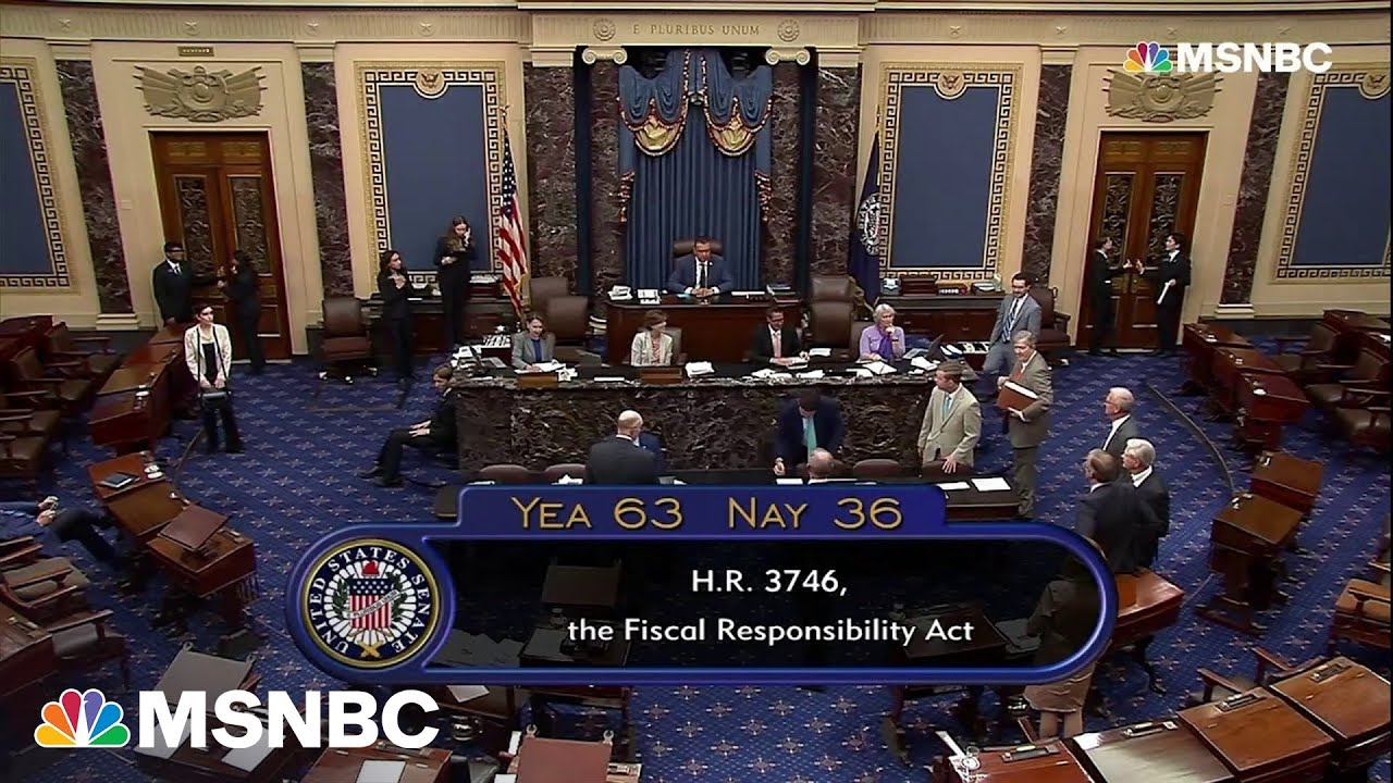 Senate passes debt ceiling bill 63-36 - YouTube