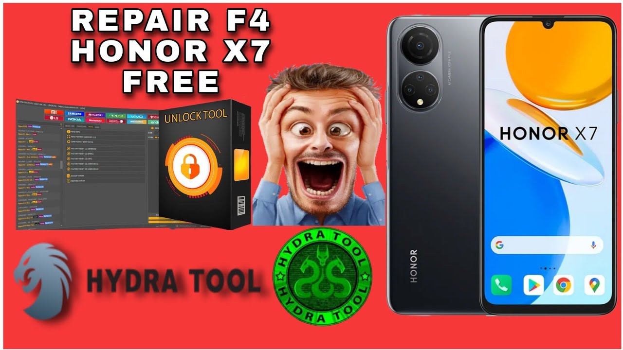 REPAIR F4 HUAWEI HONOR X7 by UNLOCKTOOL / HYDRA TOOL | FREE - YouTube