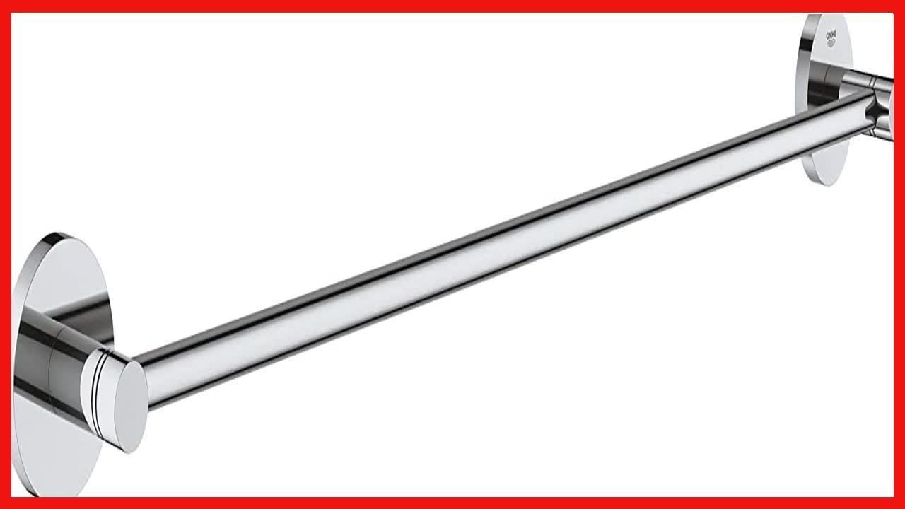 Grohe 40366001 Essentials Metal 26.38-in. Towel-Bar, 25', Starlight ...