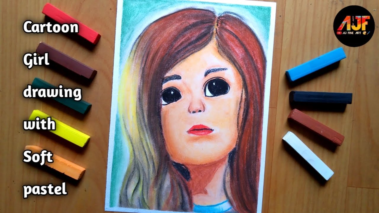 Girl portrait drawing with soft pastel | soft pastel drawing for ...