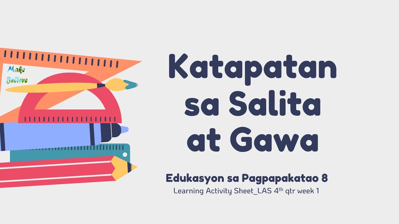 ESP8 I 4th I Week1 I Learning Activity Sheet - YouTube