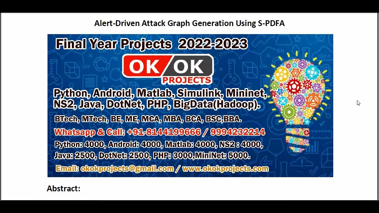 Alert Driven Attack Graph Generation Using S PDFA - YouTube