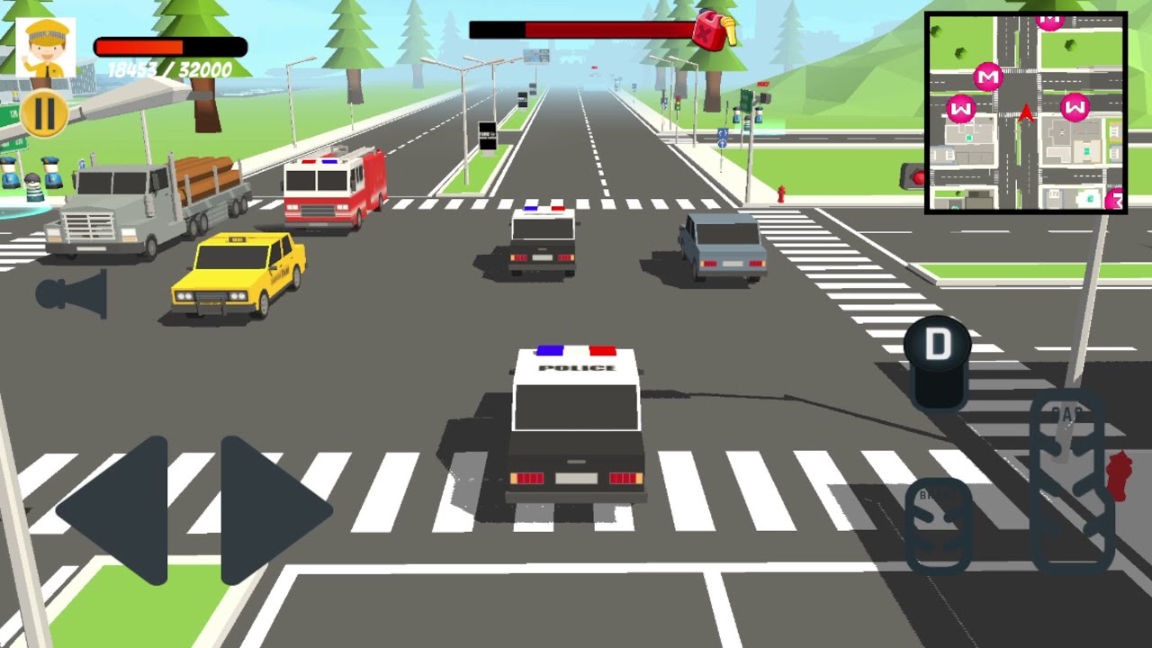 City Driver Open World 3D Android Police Car Gameplay - YouTube