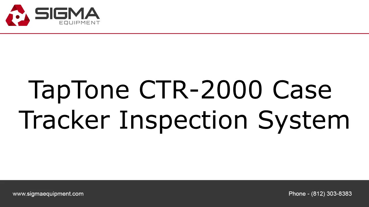 TapTone CTR-2000 Case Tracker Inspection System - YouTube