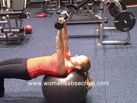 Stability Ball Dumbbell Chest Press - YouTube