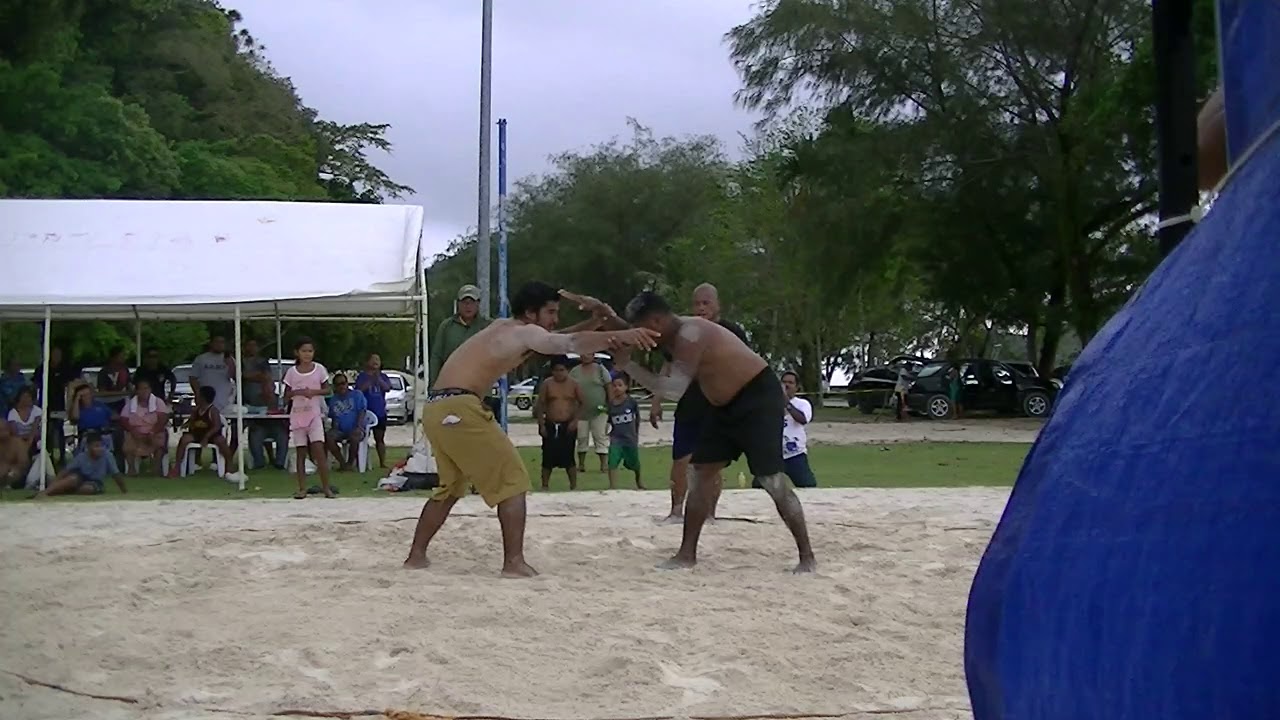 12th Belau Games Beach Wrestling (2019)_Elton Nestor vs Skarlee Renguul ...