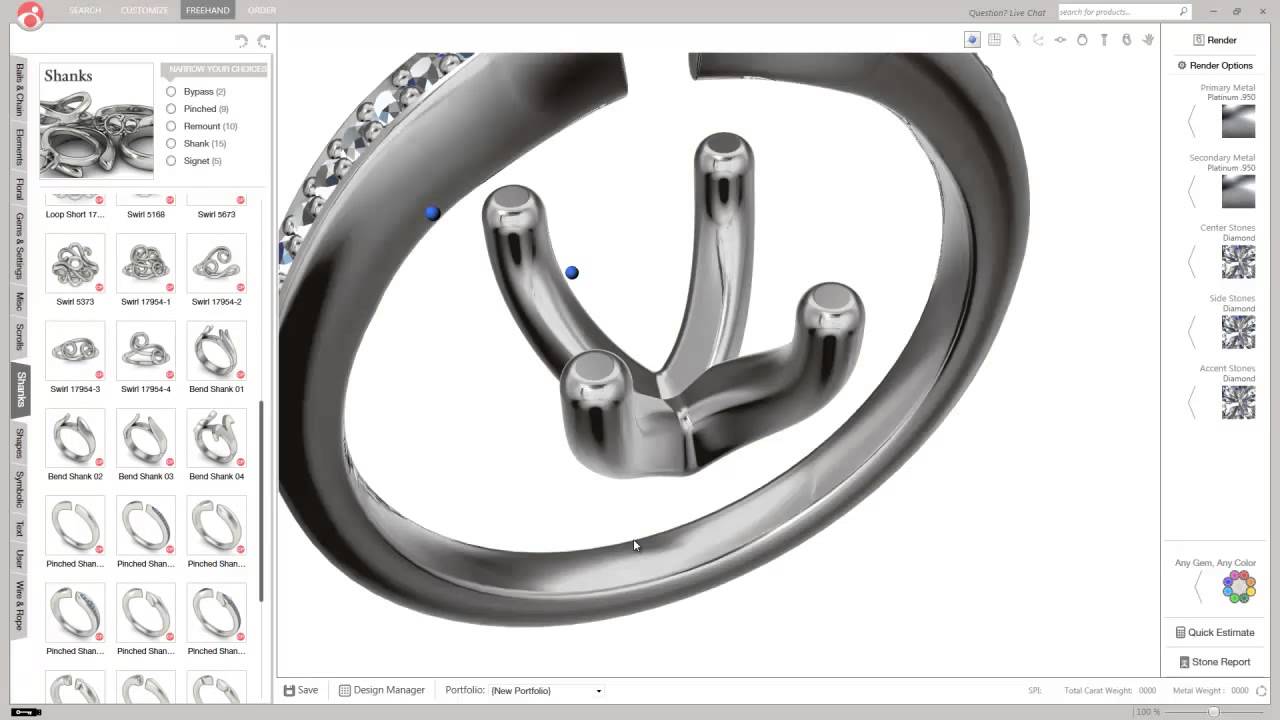Countersketch Studio 4 - Importing a Matrix 4 Prong Setting - YouTube