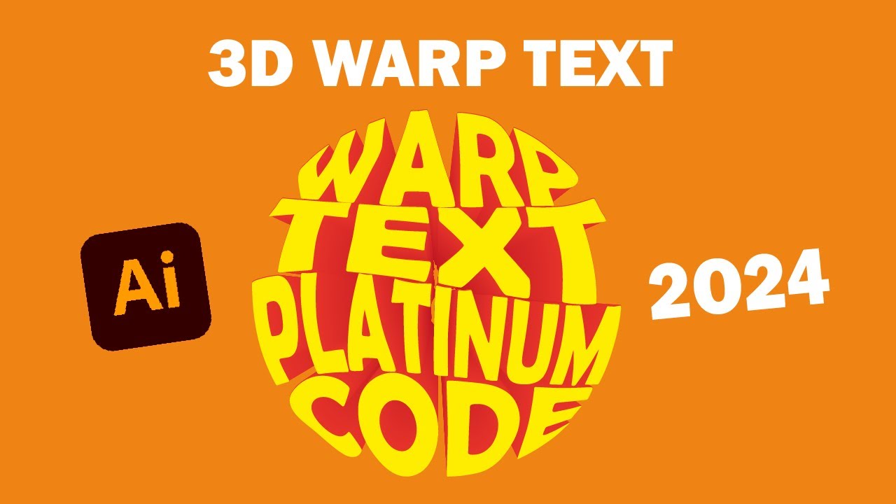 Create 3D Warp Text Design 2024 - Adobe Illustrator 2024 - YouTube