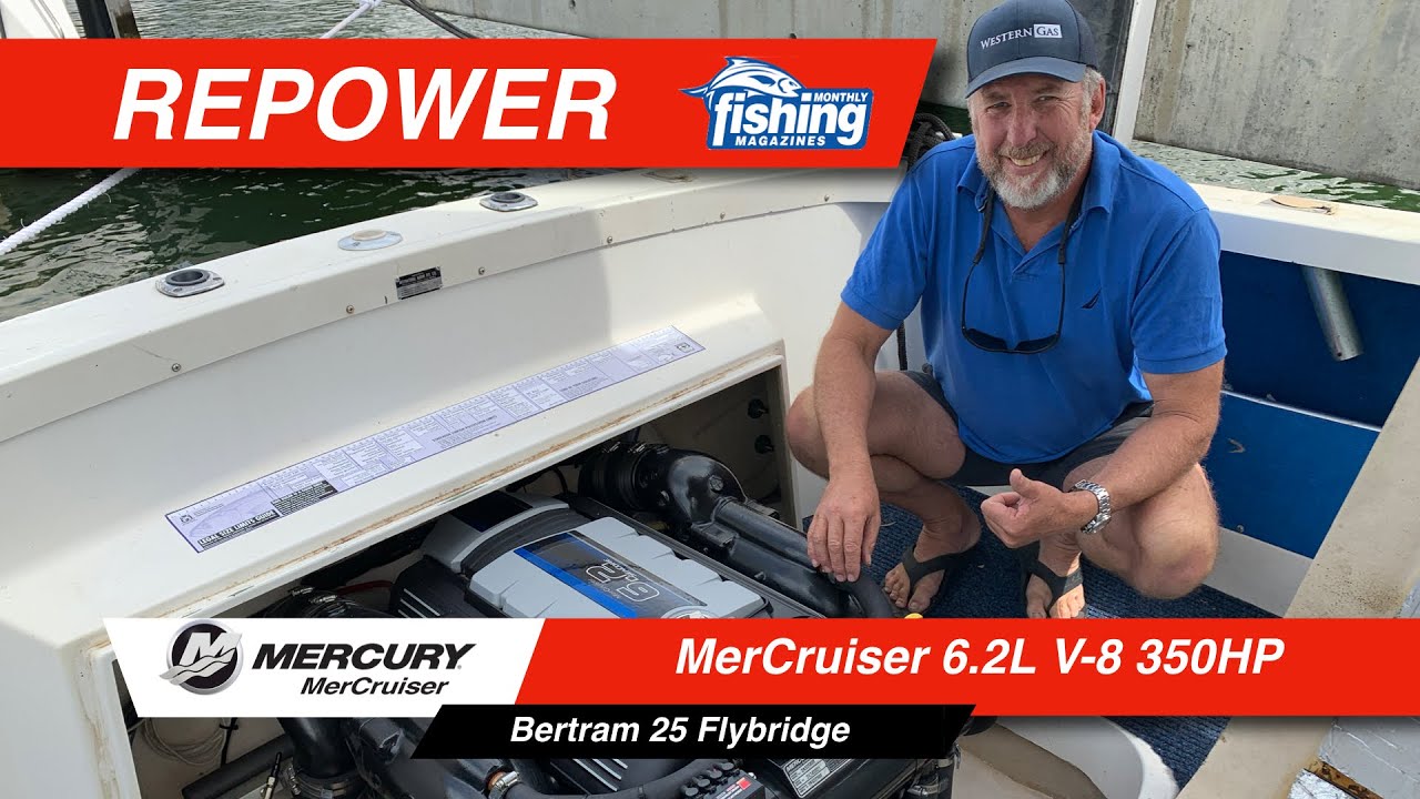Repower | Kim Audas' Bertram 25 with 350 6.2L V8 - YouTube