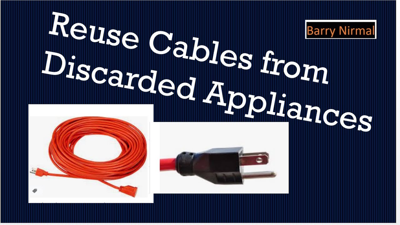 How to make long extension power Cord from power cords of discarded ...