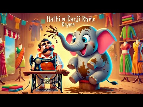"Hathi Aur Darji | Funny Elephant & Tailor Kids Rhyme | Ek Mota Hathi ...