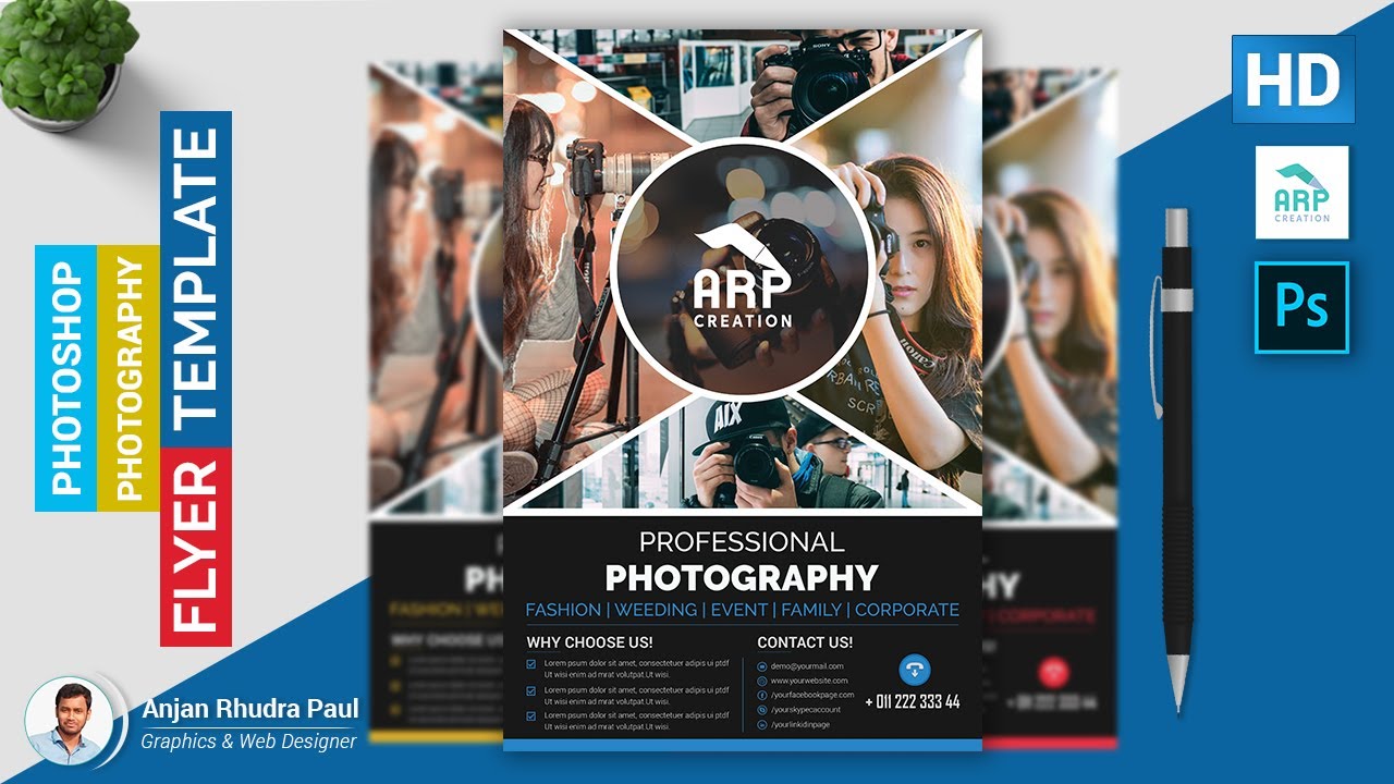 How to Create a Photography Flyer Template in Photoshop : Photoshop ...