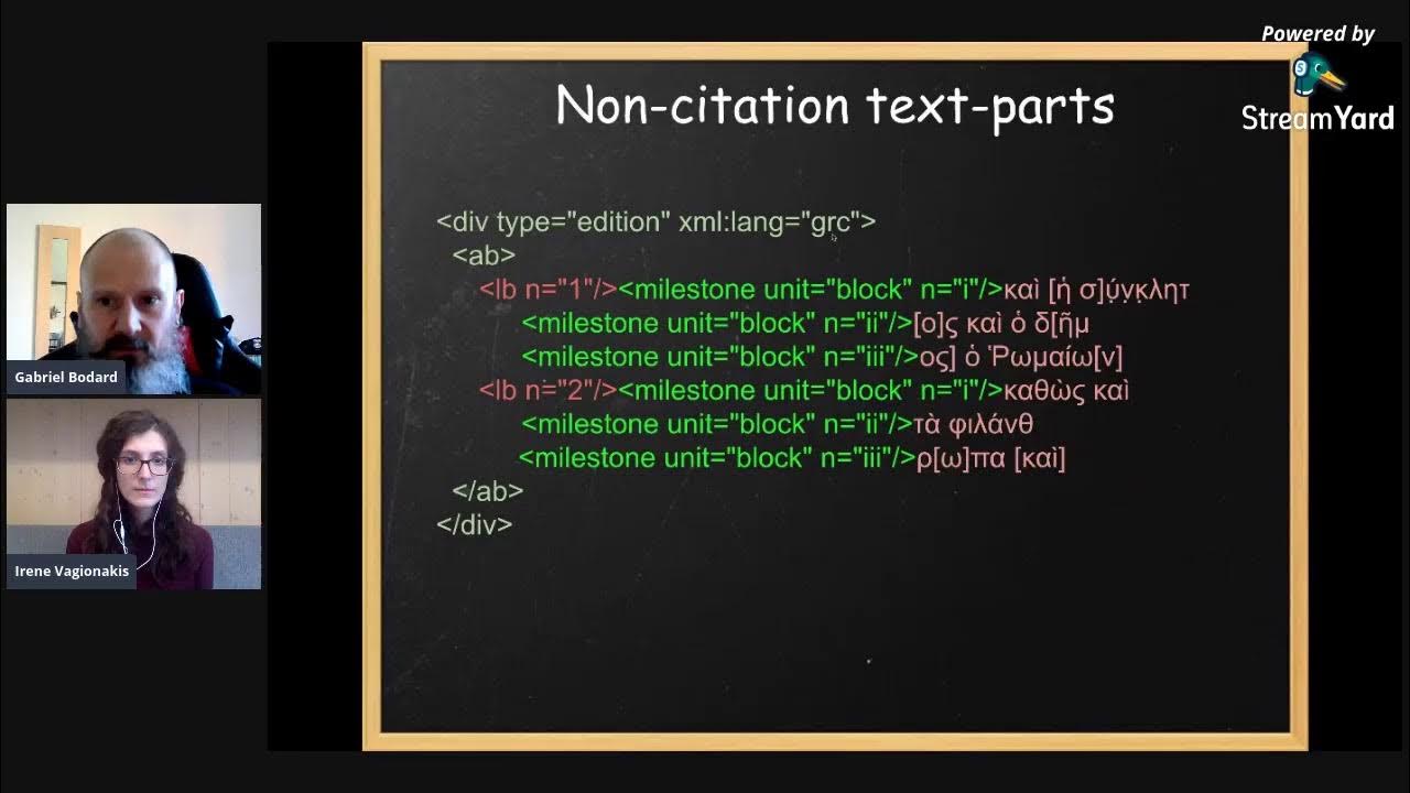 EpiDoc Tutorial: Fragments and sections of text - YouTube
