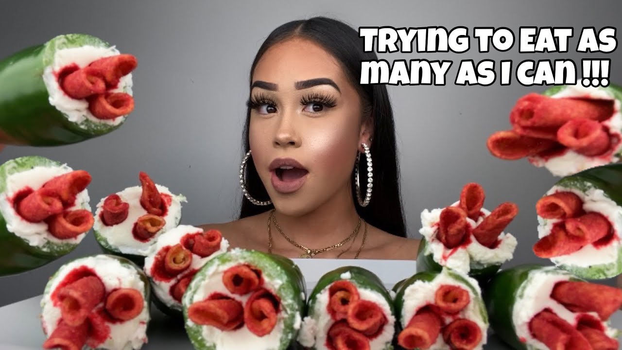 Takis Cream Cheese JalapeÑos Asmr Mukbang Viral Tiktok Food Youtube
