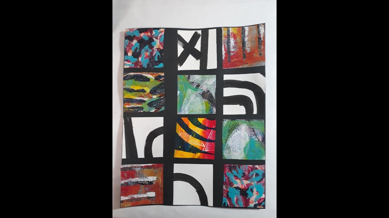 Gel Print Collage with Odd Patterns - YouTube