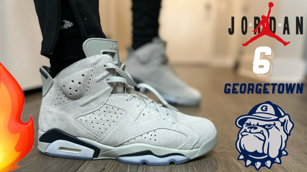 AIR JORDAN 6 GEORGETOWN! QUALITY IS ISANE THIS A MUST HAVE! - YouTube