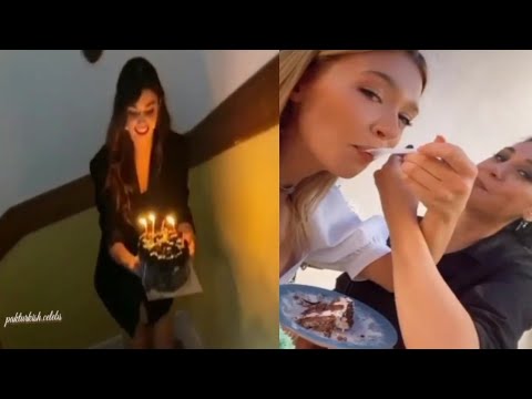Hande Erçel and ALL Sen Çal Kapımı team celebrating Sitare Akbaş Birthday
