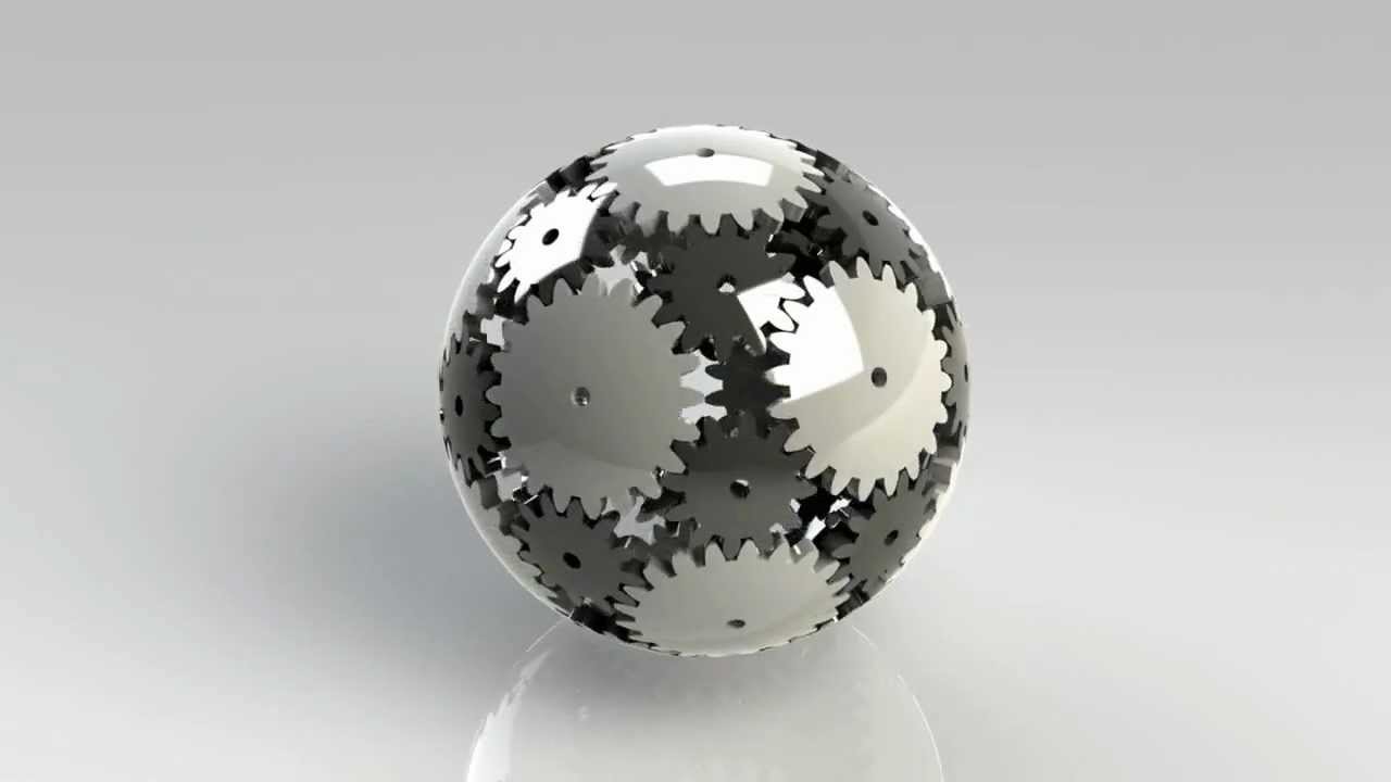 Spherical Configuration of Rounded Gears - Animation - YouTube