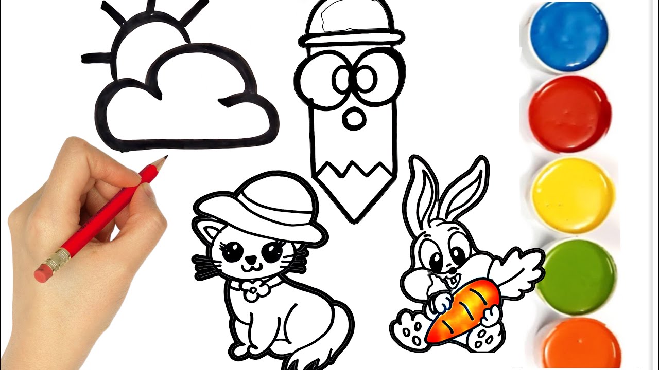 learn Drawing, Coloring, Painting for kids, How to Draw for Children ...