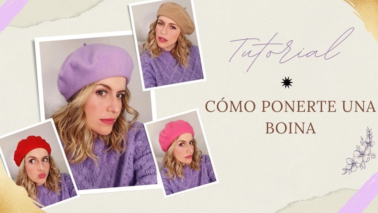 Tutorial cómo ponerse una boina #boina #tutorial - YouTube