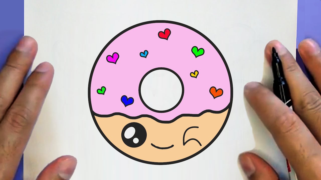 COMMENT DESSINER UN BEIGNET MIGNON, ÉTAPE PAR ÉTAPE, JACK DESSINS - YouTube